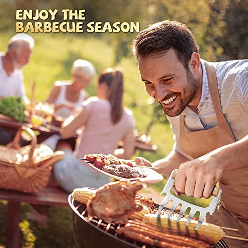 Meat Claws For Shredding - BBQ Grill Claws Stainless Steel Pulled Pork Chicken Shredder Claws Tool Metal Cooking Smoker Accessories Barbecue Birthday Gifts Ideas For Men Women Dad BBQ Enthusiasts