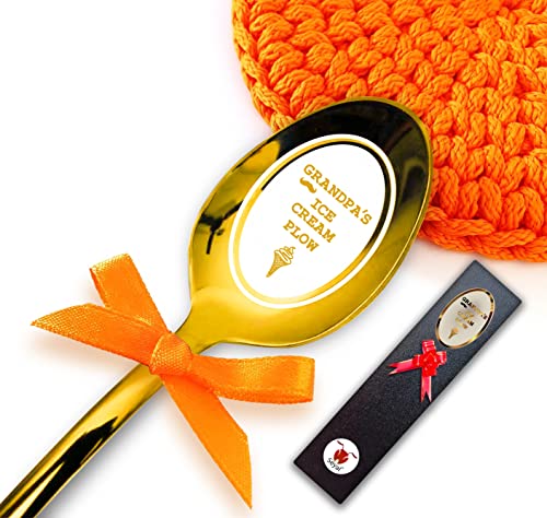 Grandpa's Ice Cream Plow Spoon - (Gold)