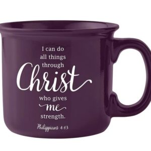 I Can Do All Things through Christ Philippians 4:13 Coffee Mug with Gift Band 13 ounce Stoneware (L0454)