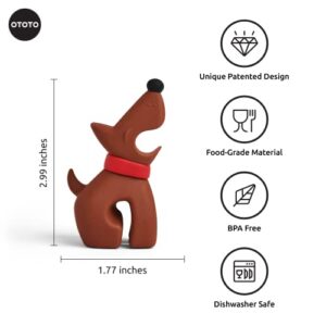 OTOTO Buddy Dog Kitchen Spoon Holder- Cooking Spoon Rest for Kitchen Counter- Spatula, Ladle Holder, Kitchen Utensil Holder- Heat Resistant Dishwasher-Safe Utensil Rest BPA-Free Spoon Holder