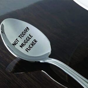 Engraved Spoon Gift For Christmas | Birthday | Anniversary | Valentine's Day | Wedding Day | Christmas Stocking Stuffer | Stainless Steel 7 inches Beautifully Engraved Teaspoon