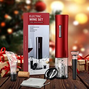 UNICHERRY Electric Wine Opener with Foil Cutter, Vacuum Stoppers, and Pourer - A Must-Have for Men and Women, Effortlessly Open Your Wine - Perfect for Home, Bar, Party, and Gifting