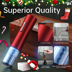 UNICHERRY Electric Wine Opener with Foil Cutter, Vacuum Stoppers, and Pourer - A Must-Have for Men and Women, Effortlessly Open Your Wine - Perfect for Home, Bar, Party, and Gifting