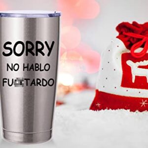 Funny Mug Gifts for Men.Sorry No Hablo Sarcastic Novelty Cup Joke Great Gag Gift Idea Tumbler for Men Women Office Work Adult Humor Employee Boss Coworkers(20oz Stainless Steel)