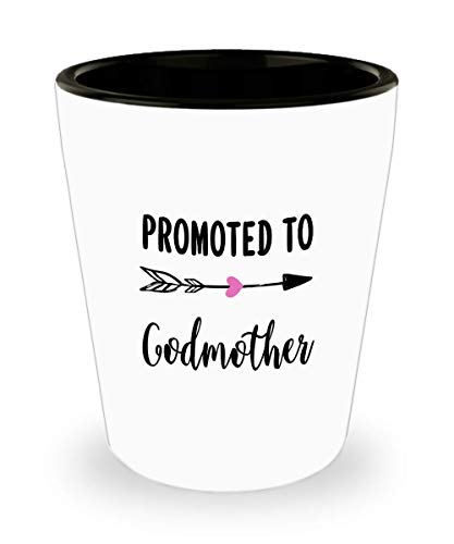 Pregnancy Announcement Funny Idea For New Godmother Promoted To Godmother Unique Shot Glass 1.4 Oz Birthday Stocking Stuffer