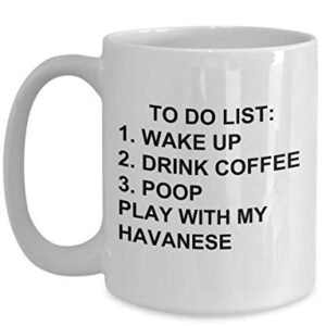 Havanese Owner Mug Dog Lovers To Do List Funny Coffee Mug Tea Cup Gag Mug for Men Women