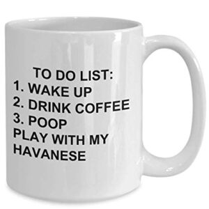 Havanese Owner Mug Dog Lovers To Do List Funny Coffee Mug Tea Cup Gag Mug for Men Women