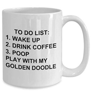 Golden Doodle Owner Mug Dog Lovers To Do List Funny Coffee Mug Tea Cup Gag Mug for Men Women