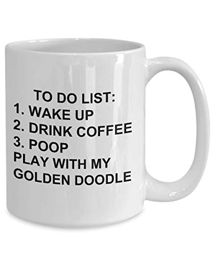 Golden Doodle Owner Mug Dog Lovers To Do List Funny Coffee Mug Tea Cup Gag Mug for Men Women