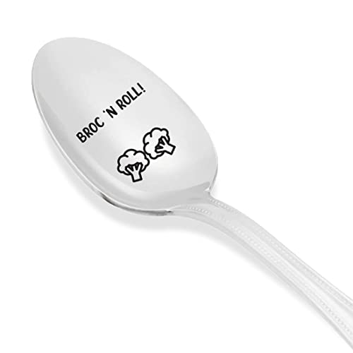 Inspirational Gifts for Teenagers | Gift for Teen Boys Girls | Birthday Christmas Gifts | Gifts for Coworker Friends Colleagues | Broc N Roll - Engraved Spoon Gifts - 7 inch Stainless Steel