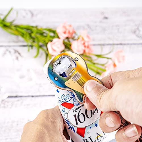 LanHong 2 Piece/Set Bottle Opener Beer Bottle Openers Guitar Shaped Bottle Opener Guitar Gift Kitchen Gadgets for Drinkers Music Guitar Lover