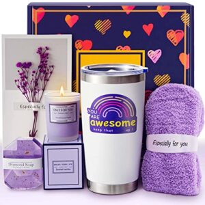 Birthday Gifts for Women, Gift Basket for Her - Girlfriend Best Friend Sister Mom Wife Coworker, SPA Relaxing Gifts Get Well Soon Gifts for Women, Funny Inspirational Gifts for Women