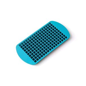 houdini crushed ice cubes tray, produces 160 mini cubes, blue