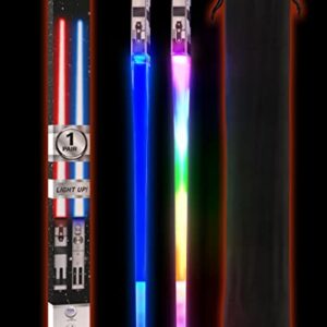 Lightsaber Chopsticks Light Up Star Wars Chopsticks Lightsaber Cool Chopsticks Light Saber Led Chopsticks, 1 PAIR, 8 Color Modes Frost Tips Carry Case