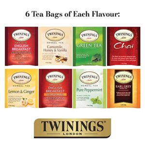 Twinings Tea Classics Collection, Variety Gift Box Sampler, 48 Tea Bags (Pack of 1)