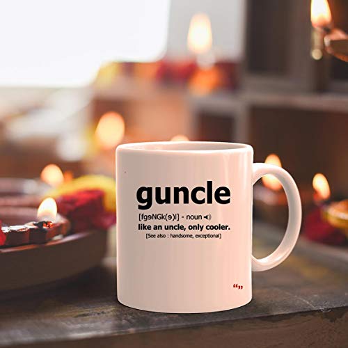 Sarcasm Mug Hilarious Coffee Cup - Friend Birthday Mugs Rainbow Guncle Uncle Definition Wo for Men Father's Day Brother | Sarcasm Gift Men Women