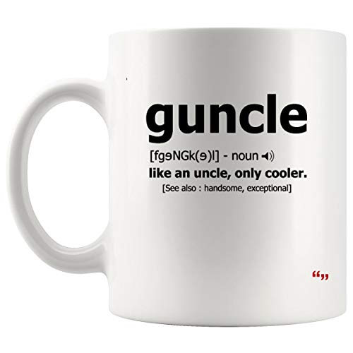 Sarcasm Mug Hilarious Coffee Cup - Friend Birthday Mugs Rainbow Guncle Uncle Definition Wo for Men Father's Day Brother | Sarcasm Gift Men Women