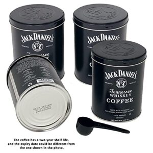 Lara's Gourmet Passions Jack Daniels Coffee (Pack of 4, 8.8oz each) bundled with a complimentary measuring spoon (1 Tbsp / 15ml) - 100% Arabica - Medium Roast - Ground Gourmet Coffee - Kosher