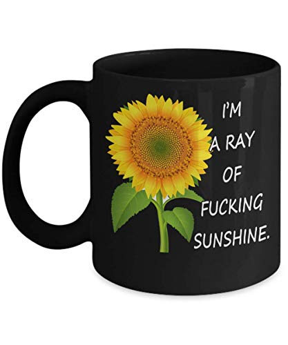 I'm A Ray Of Fucking Sunshine | 11oz Funny Black Coffee Mug | I am a Ray of FcKing Sunshine Cup Mugs | Gifts for Her Men Women Wife Husband