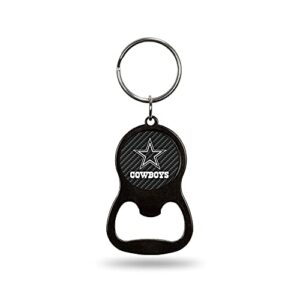 rico cowboys – carbon fiber design – colored bottle opener keychain (black) boc1801cf cowboys – carbon fiber design – colored bottle opener keychain (black)