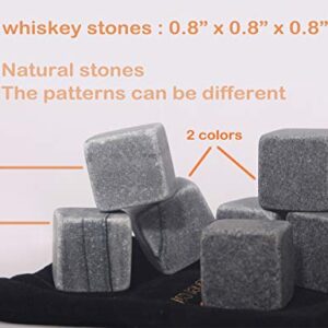 Whiskey Stones Gift Set Pack of 9 Whiskey Rocks in Engraved Wooden Gift Box, for Dad/Whisky/Bourbon Drinker, Men/Women Birthday Present, Barleo Malt°