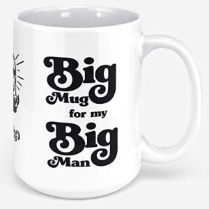 watermelon heads funny coffee mug for husband – big mug for my big man. valentines large 15oz tea cup for men, boyfriend. gifts from wife. anniversary, birthday from girlfriend