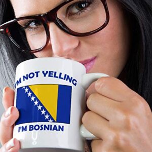 I'M Not Yelling I Am Bosnian Bosnia Herzegovina Bosnians Coffee Tea Mug Cup Holiday Christmas Hanukkah Gift For Men & Women