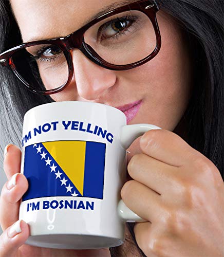 I'M Not Yelling I Am Bosnian Bosnia Herzegovina Bosnians Coffee Tea Mug Cup Holiday Christmas Hanukkah Gift For Men & Women