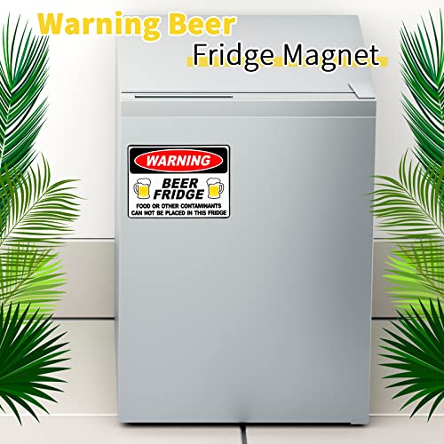 2 Pieces Warning Beer Fridge Magnet 5 x 7 Inch Beer Stickers Magnet Stickers Funny Magnets for Fridge Stickers Food or Other Contaminants Can Not Be Placed in This Fridge Brewery Decals for Men Car