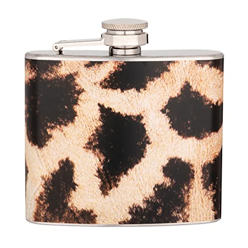 Leopard Print 5 oz. Stainless Steel Flask