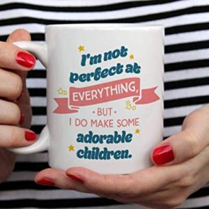 Funny Mom Dad Coffee Mug, Fun Tea Cup for Women Men Him Her, Birthday Gift for Parents, Present from Daughter Son Kids