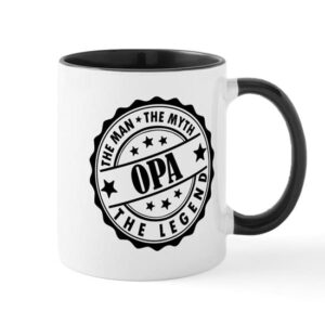 cafepress opa the man the myth the legend mugs ceramic coffee mug, tea cup 11 oz