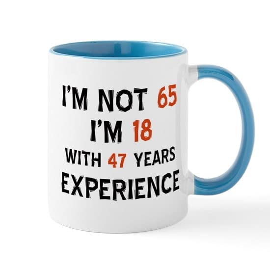 CafePress 65 Year Old Designs Mug Ceramic Coffee Mug, Tea Cup 11 oz