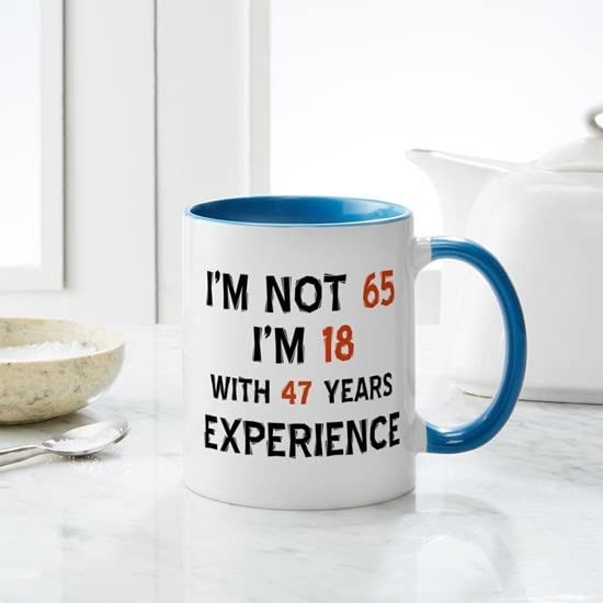 CafePress 65 Year Old Designs Mug Ceramic Coffee Mug, Tea Cup 11 oz