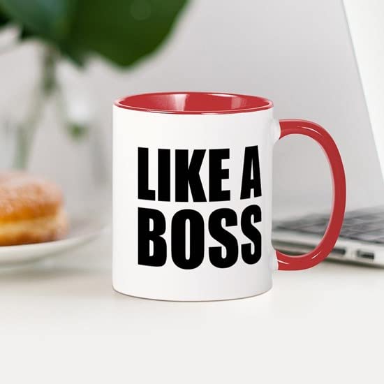 CafePress Like A Boss Mug Ceramic Coffee Mug, Tea Cup 11 oz