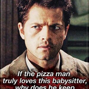 Ata-Boy Supernatural Castiel 'Pizza Man' 2.5" x 3.5" Magnet for Refrigerators and Lockers