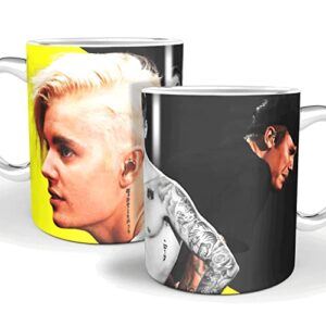 Mug 11oz 15oz White Ceramic Justin St Bieber Event Holiday Birthday New Year Friends Family Father Day Tea Cups Hot And Iced Coffee Water Gift Christmas