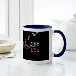 CafePress Neon Guit Notes OV Mug Ceramic Coffee Mug, Tea Cup 11 oz