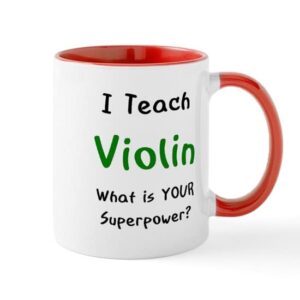 cafepress teach violin mug mugs ceramic coffee mug, tea cup 11 oz