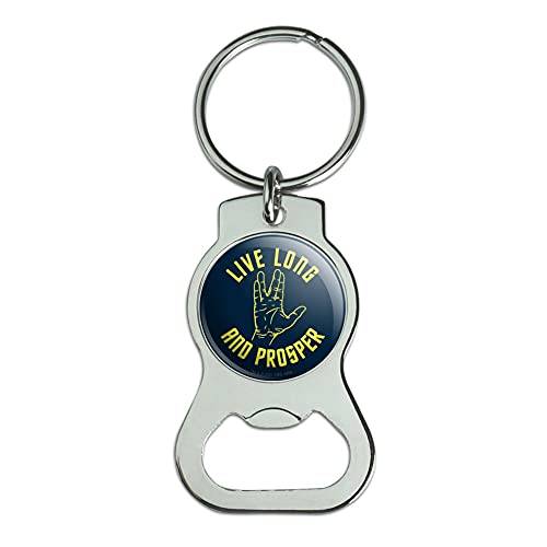 Star Trek Live Long and Prosper Keychain with Bottle Cap Opener