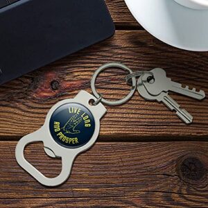 Star Trek Live Long and Prosper Keychain with Bottle Cap Opener