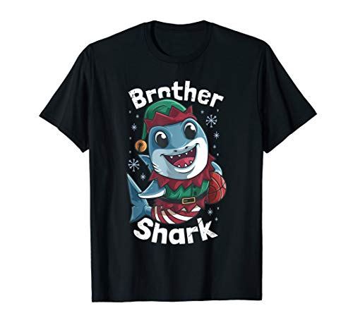 Matching Brother Shark Christmas Stocking Stuffer Gift T-Shirt