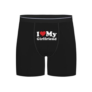 centuke i love my girlfriend funny i heart my girlfriend gifts men’s underwear soft boxer briefs for men stretch trunks mens boxers black