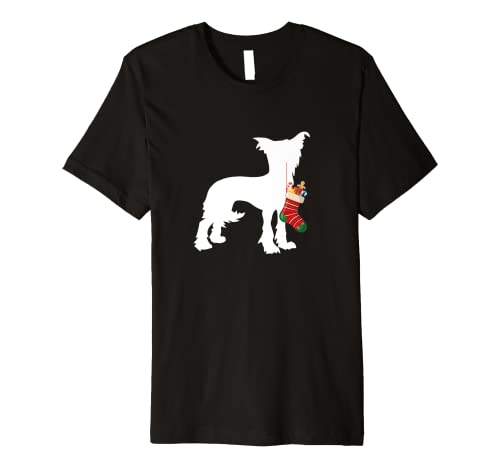 Chinese Crested Christmas Stocking Stuffer Dog Premium T-Shirt