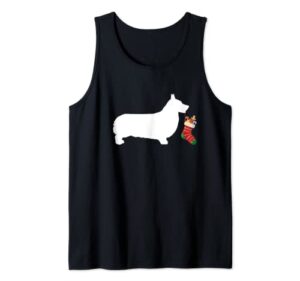 pembroke welsh corgi christmas stocking stuffer dog tank top