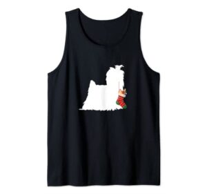 yorkshire terrier christmas yorkie stocking stuffer dog tank top