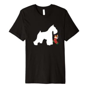 Miniature Schnauzer Christmas Stocking Stuffer Dog Premium T-Shirt