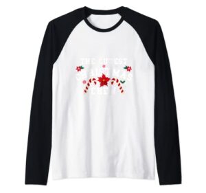 the cutest christmas crew funny christmas stocking stuffer raglan baseball tee