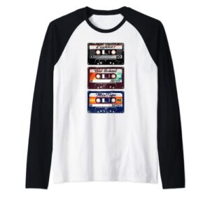 old school hip hop 80s 90s mixtape retro stocking stuffer raglan baseball tee