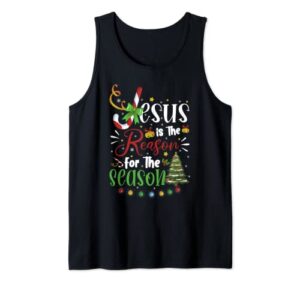 christian jesus the reason christmas stocking stuffer tank top